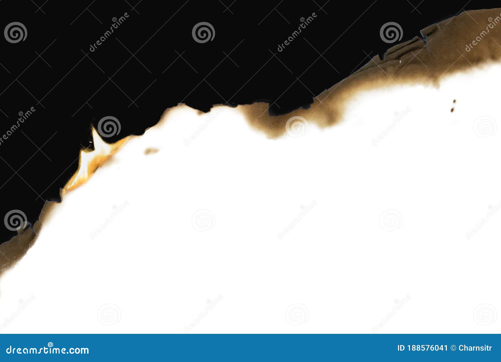 Isolated Burned Paper Pattern on White Background Stock Image - Image ...