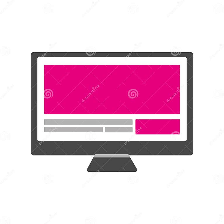 Isolated Business Computer Screen Icon Vector Stock Vector ...