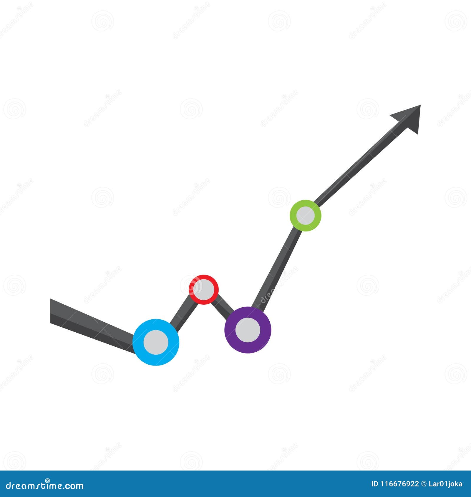 Isolated business graph stock vector. Illustration of business - 116676922