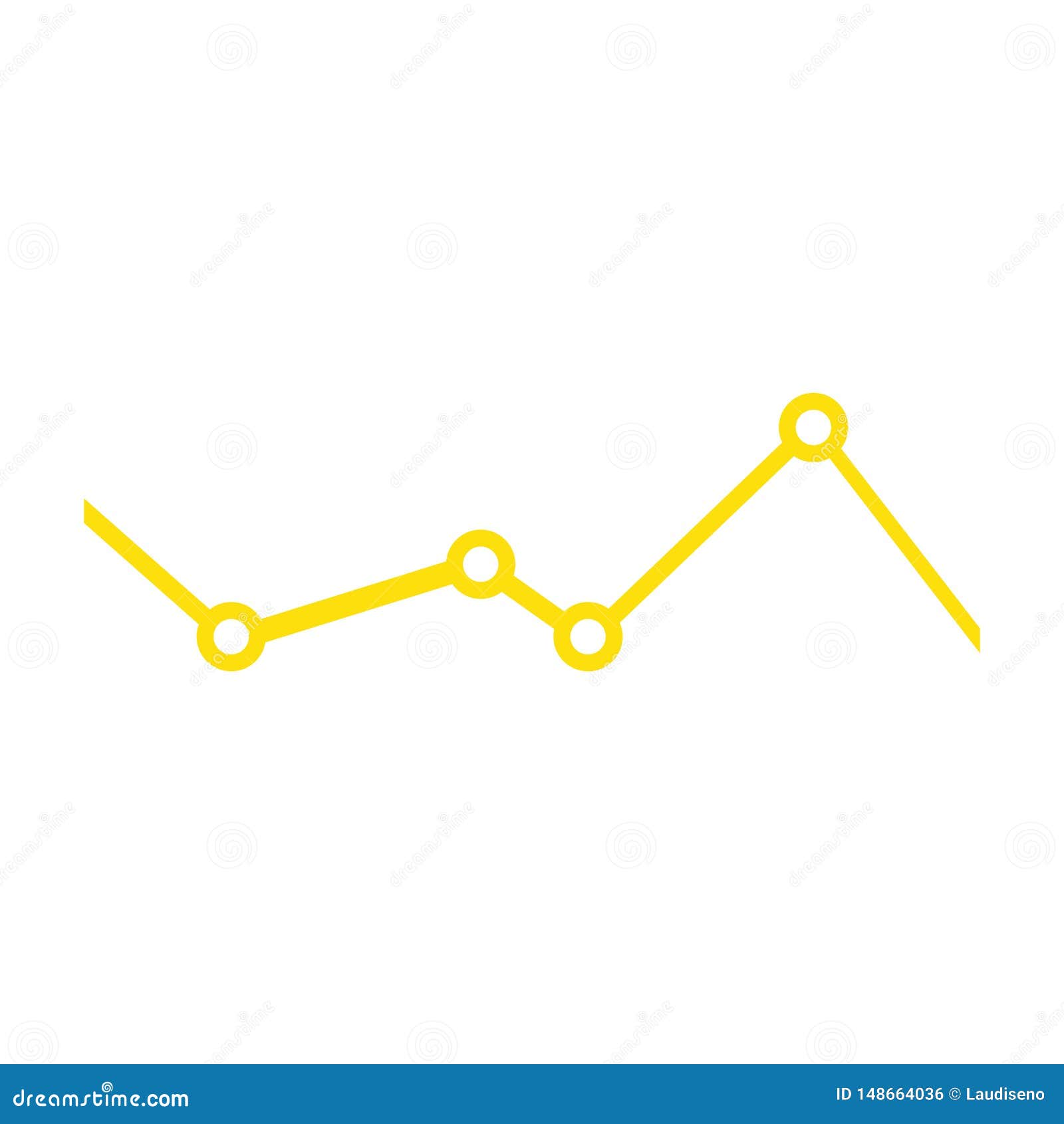 Isolated Business Graph on a White Background Stock Vector ...