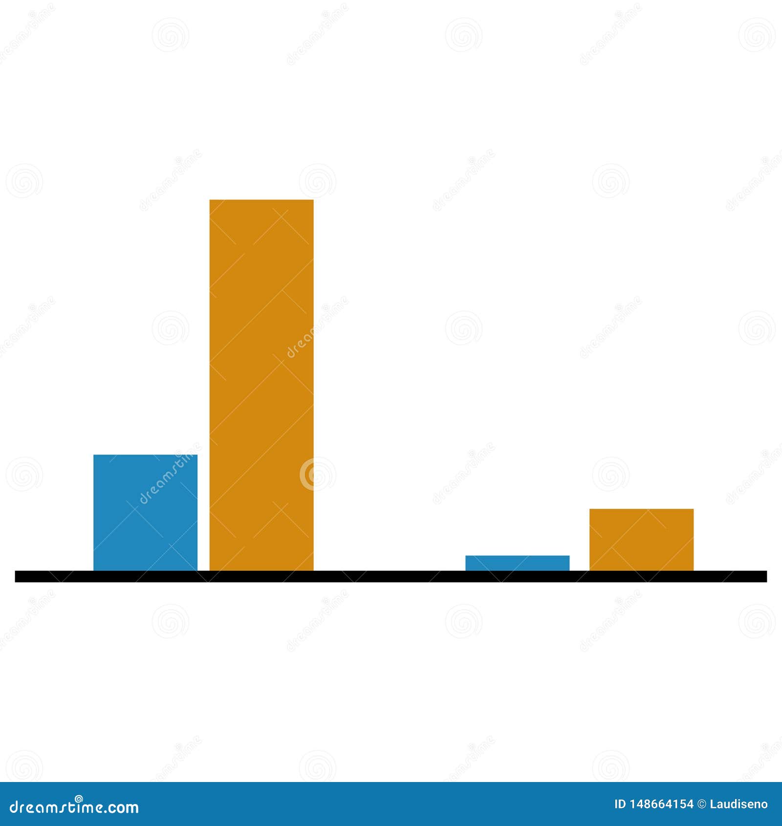 Isolated Business Graph on a White Background Stock Vector ...
