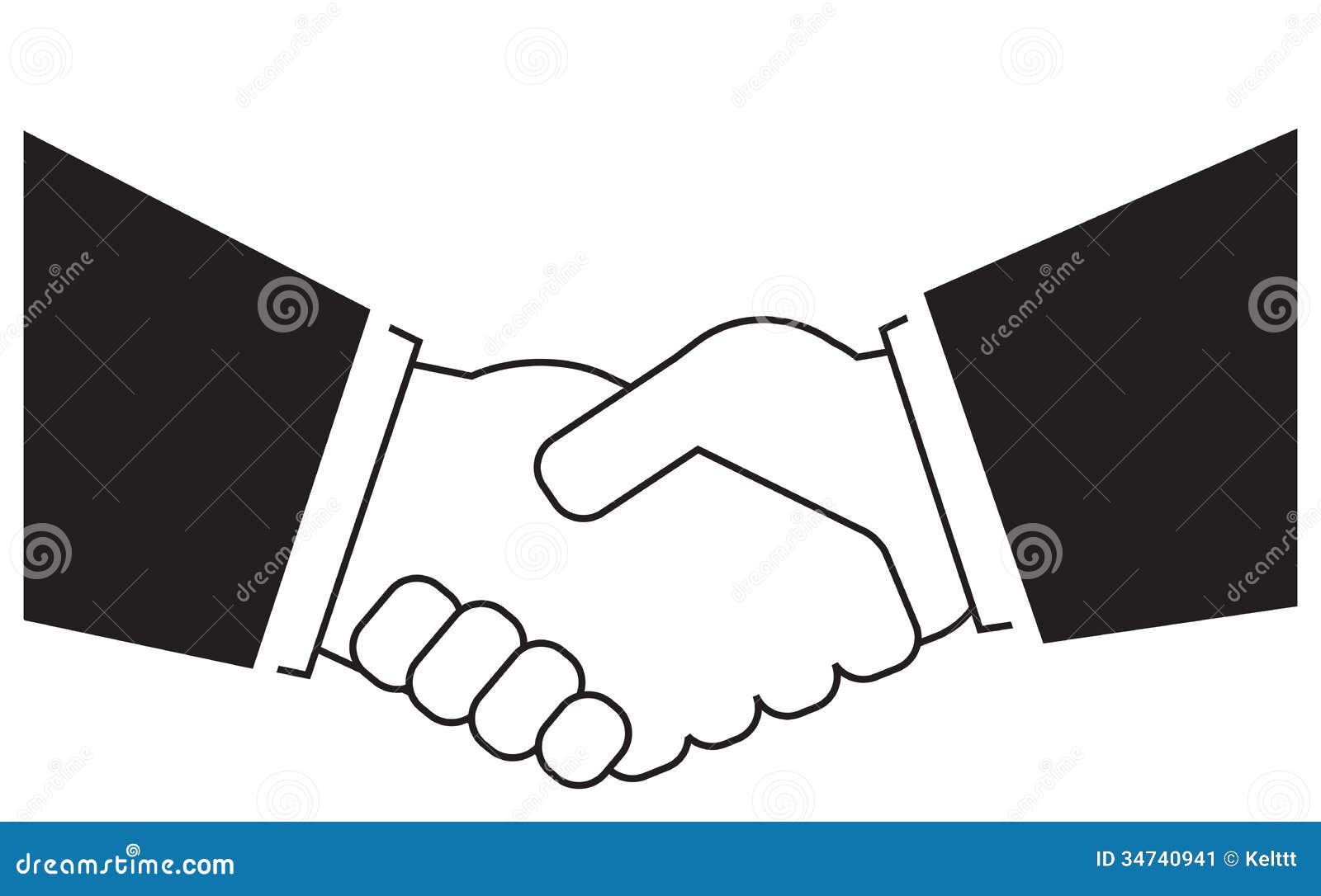 Handshake Silhouette. Cartoon Vector | CartoonDealer.com #64908931