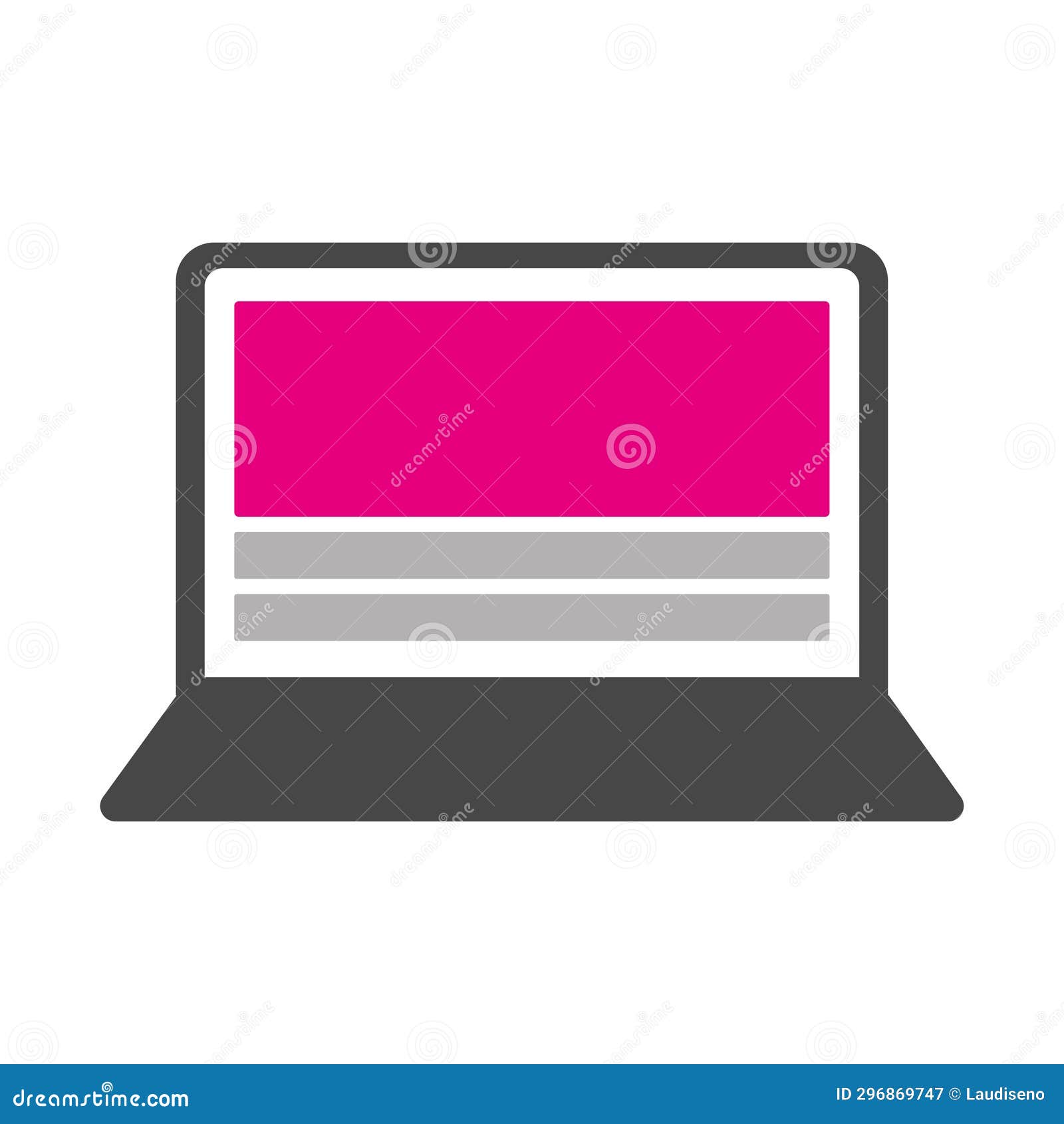 Isolated Business Laptop Icon Vector Stock Vector - Illustration of ...