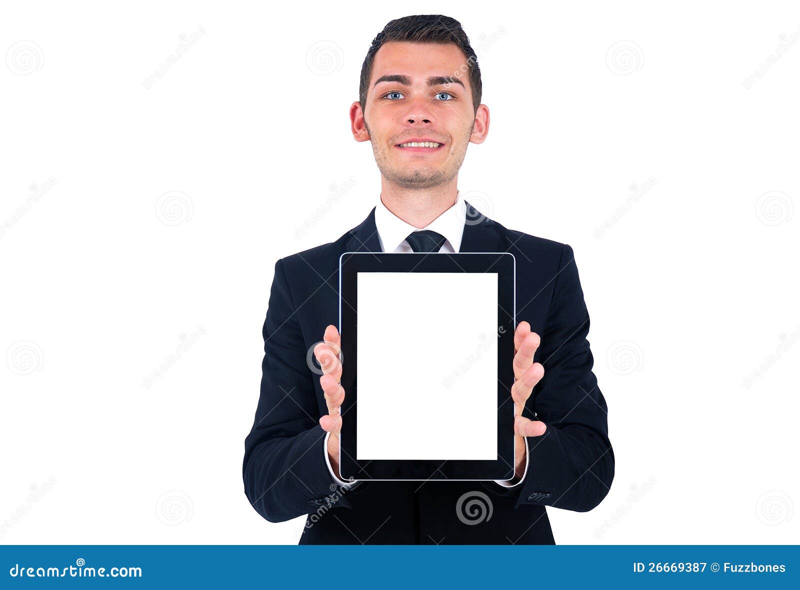 Isolated business man stock image. Image of modern, computer - 26669387