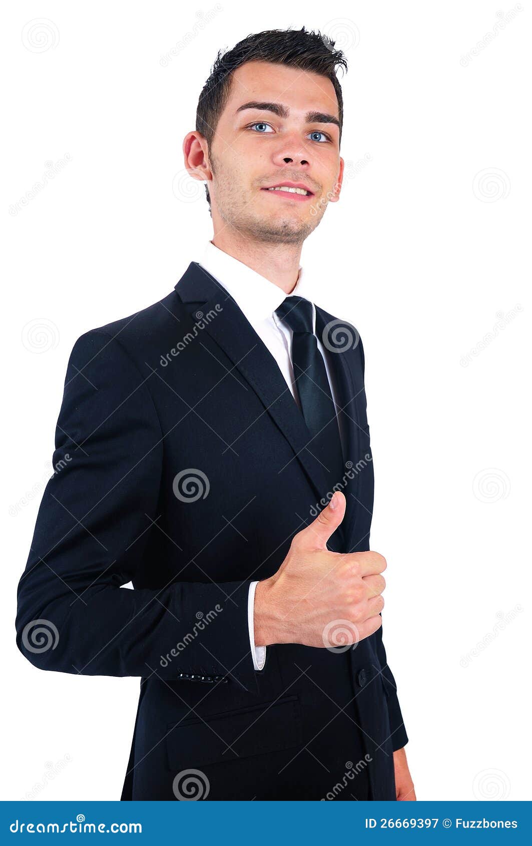 Isolated business man stock image. Image of gesture, accept - 26669397