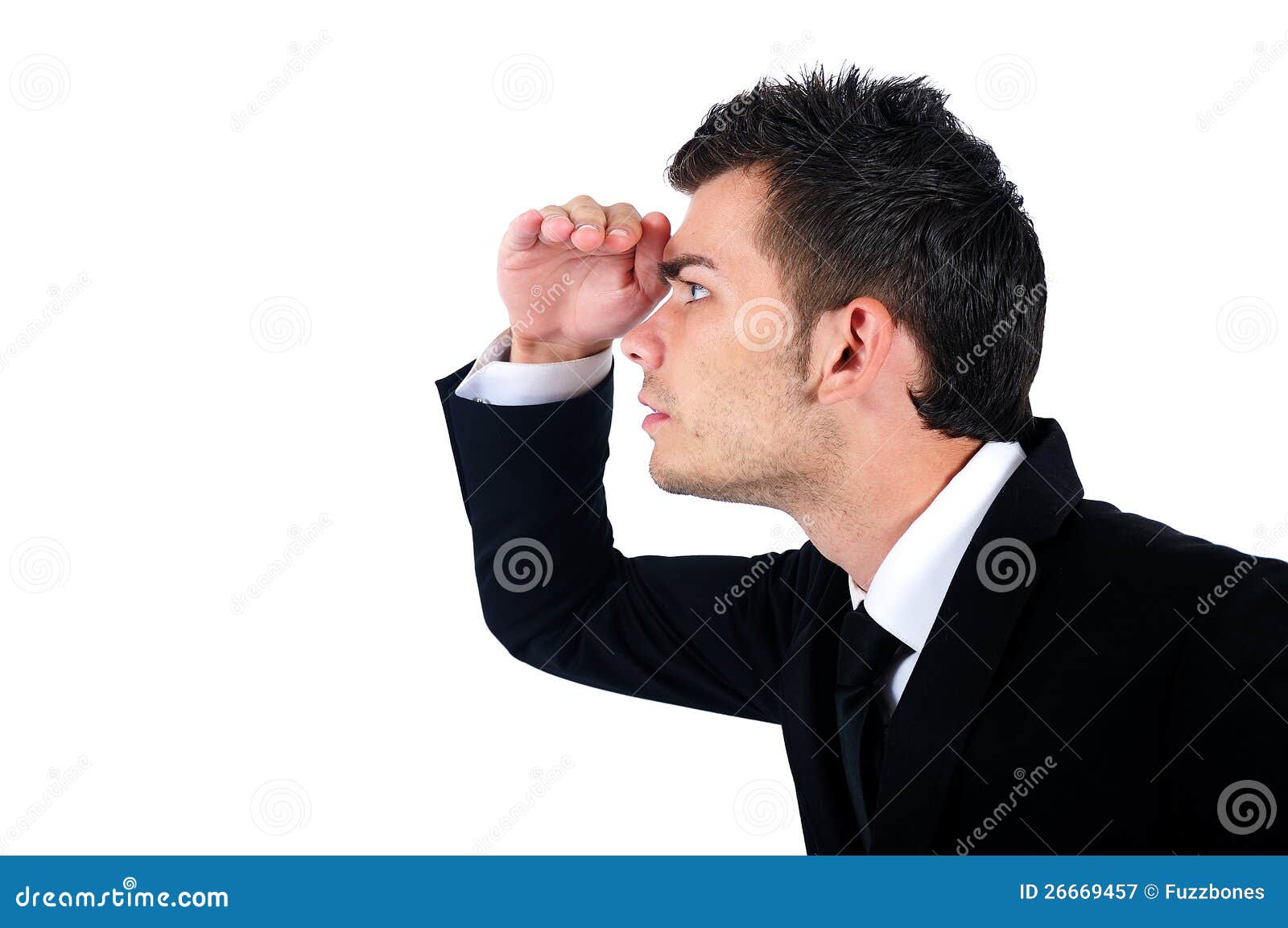 Isolated business man stock image. Image of looking, explore - 26669457
