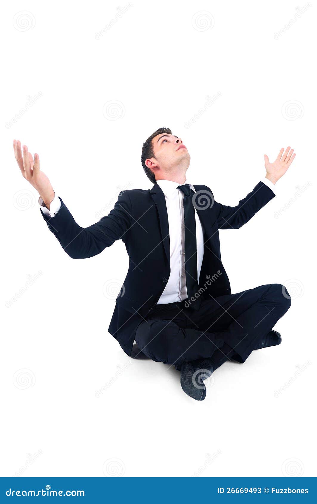 Isolated business man stock image. Image of problem, pray - 26669493