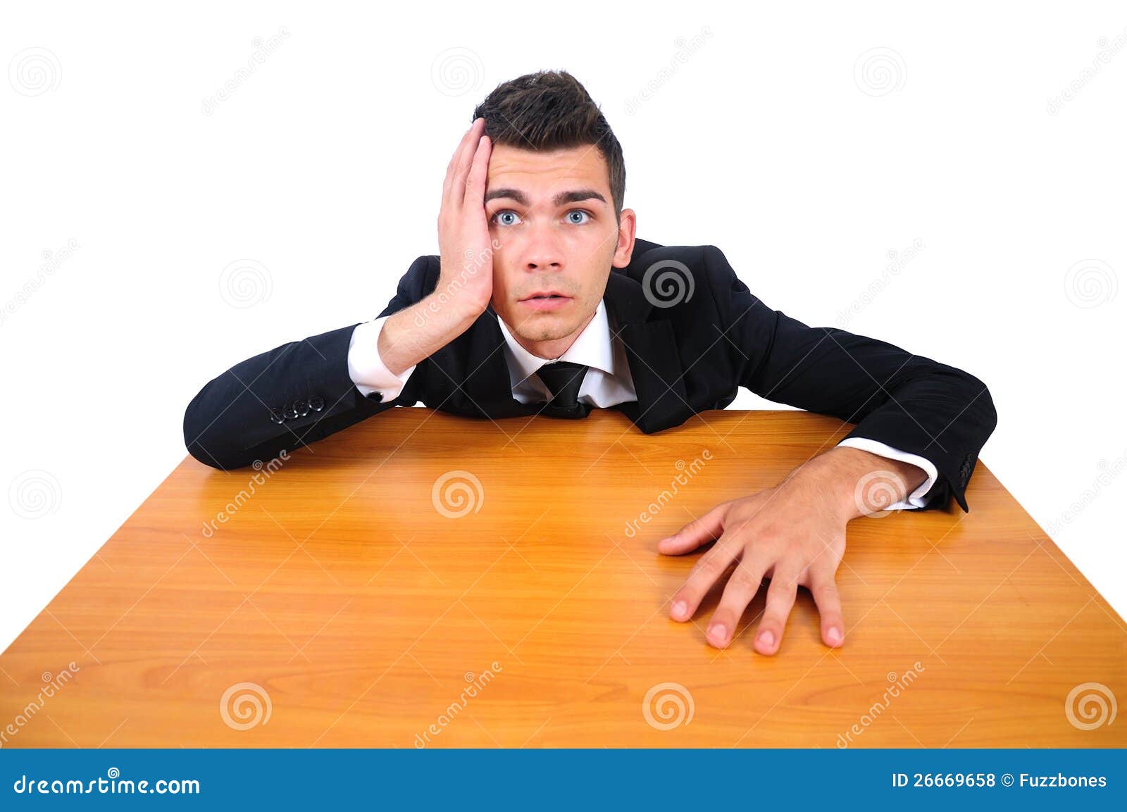 Isolated business man stock photo. Image of confused - 26669658