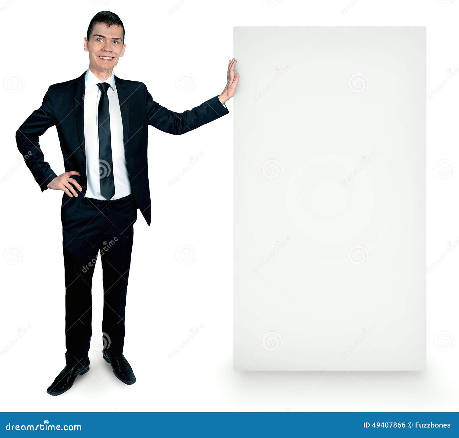 Isolated Business Man with Board Stock Photo - Image of isolated ...