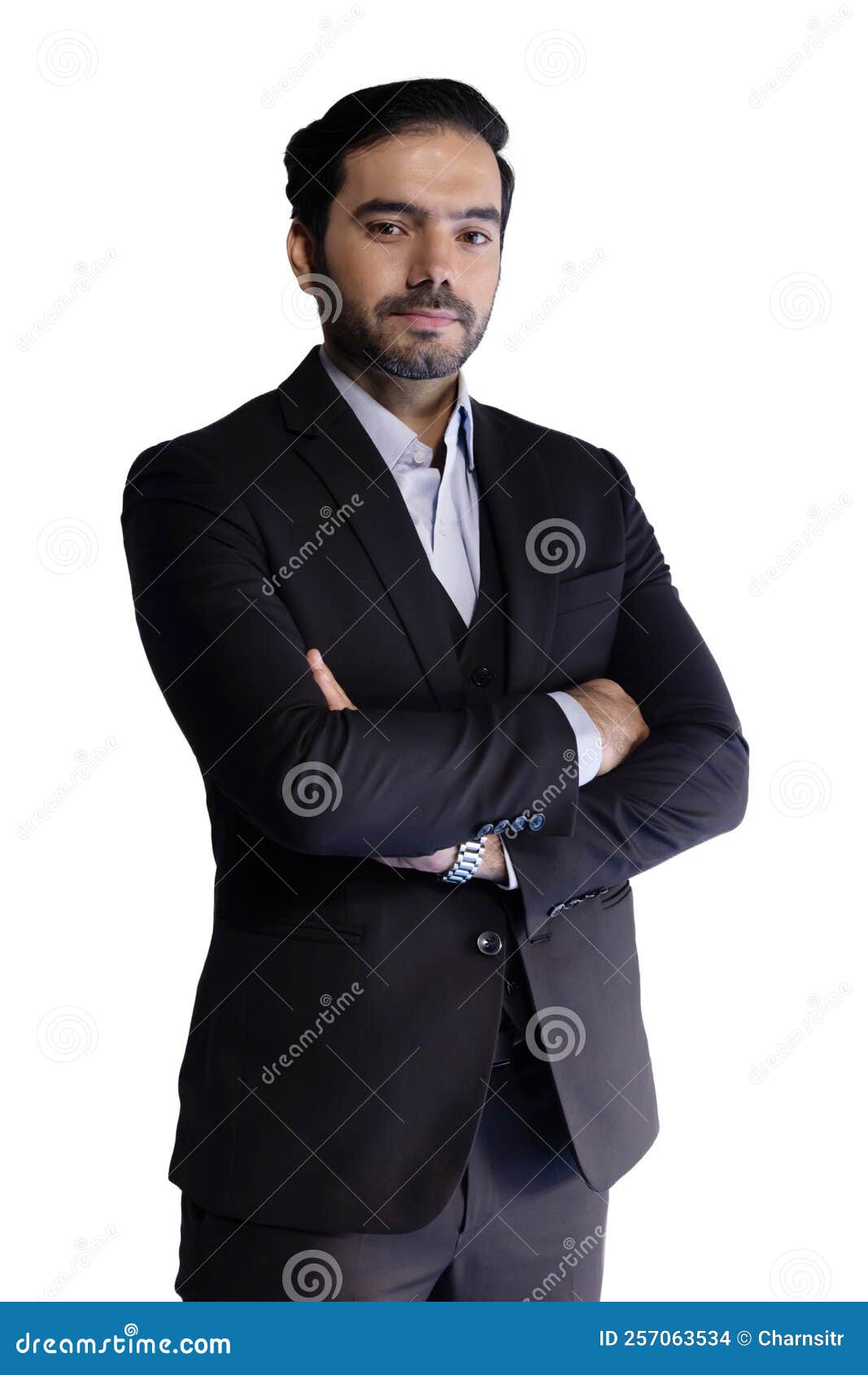 Business Man with Crossed Arms Pose Stock Photo - Image of leader ...