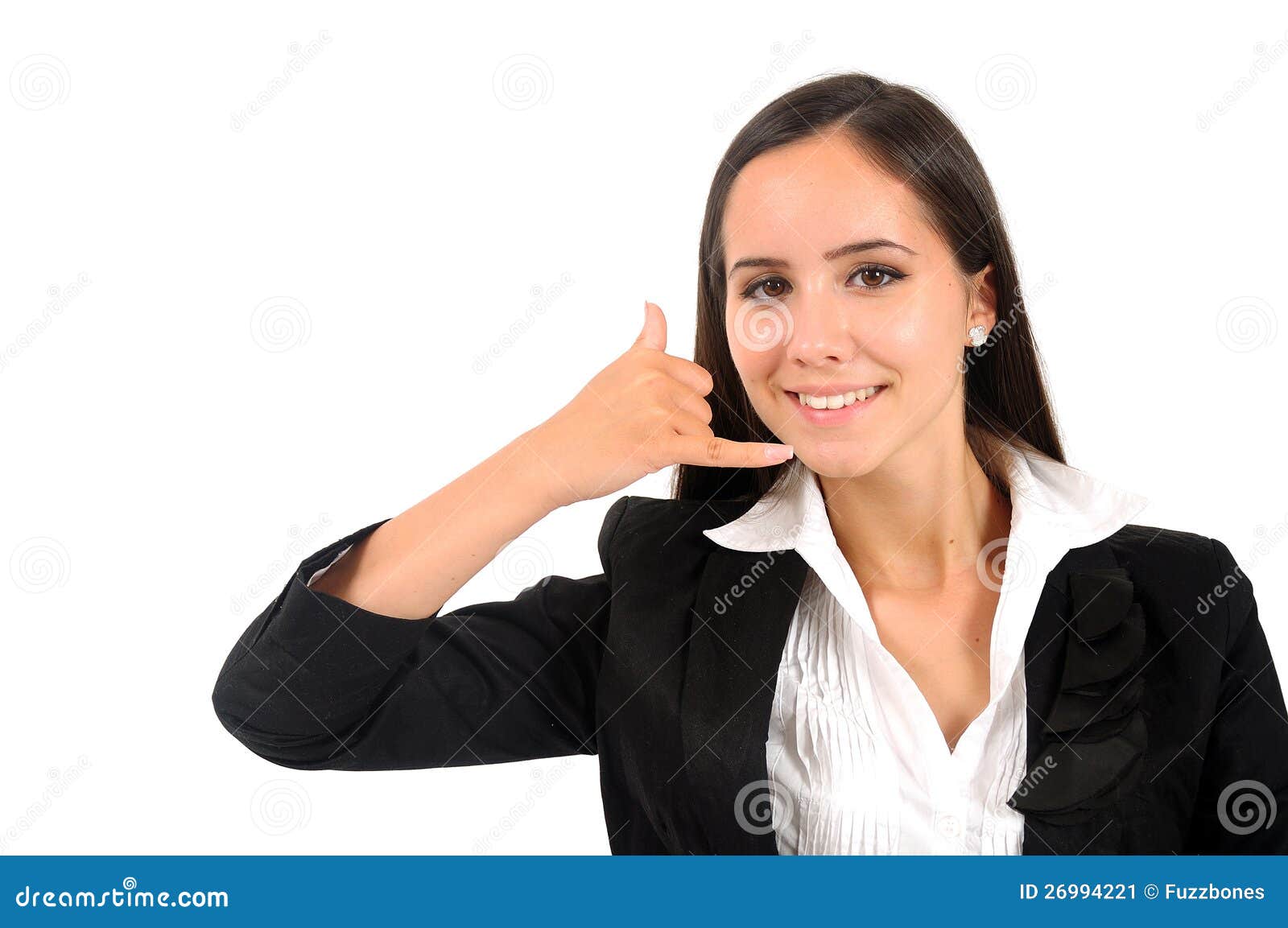 Isolated business woman stock image. Image of brunette - 26994221