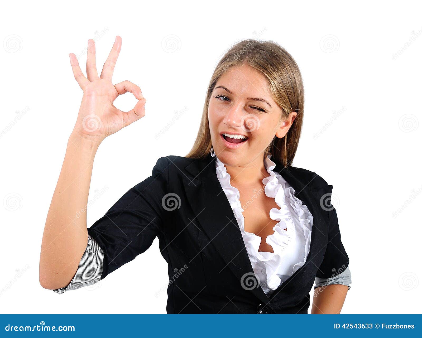 Isolated business woman stock image. Image of attractive - 42543633