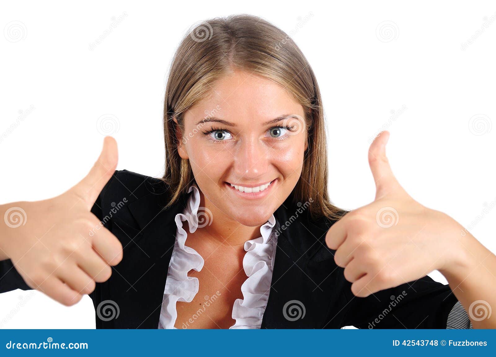 Isolated business woman stock photo. Image of finger - 42543748