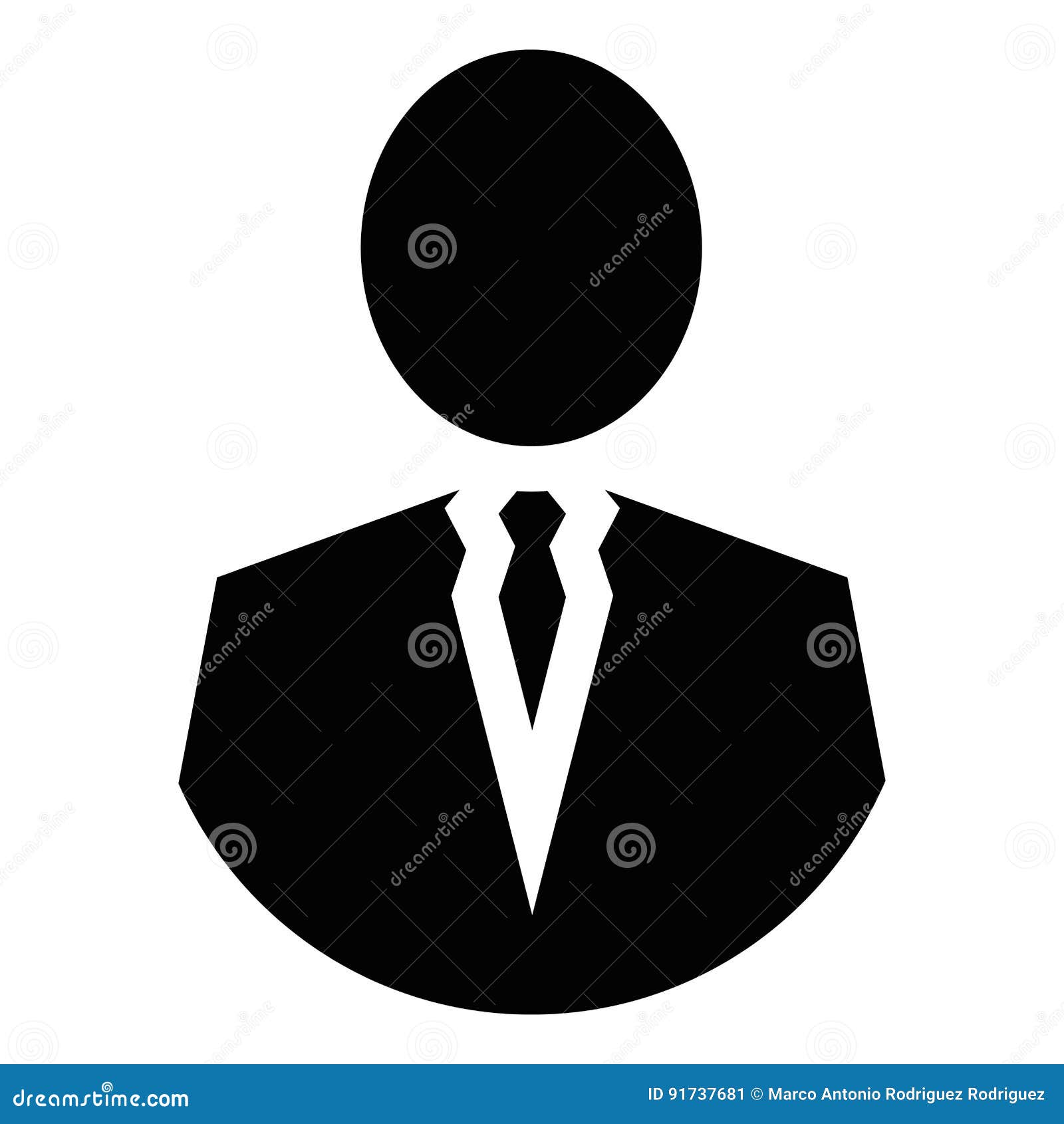 Isolated businessman icon stock vector. Illustration of human - 91737681