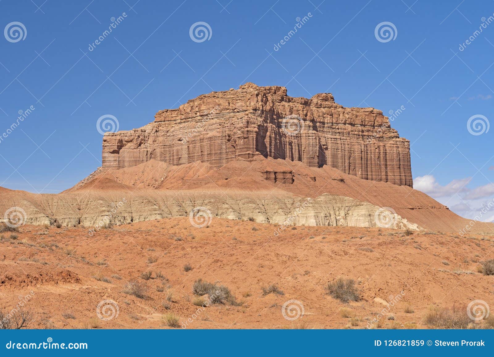 Isolated Butte in a Remote Desert Stock Image - Image of geology ...