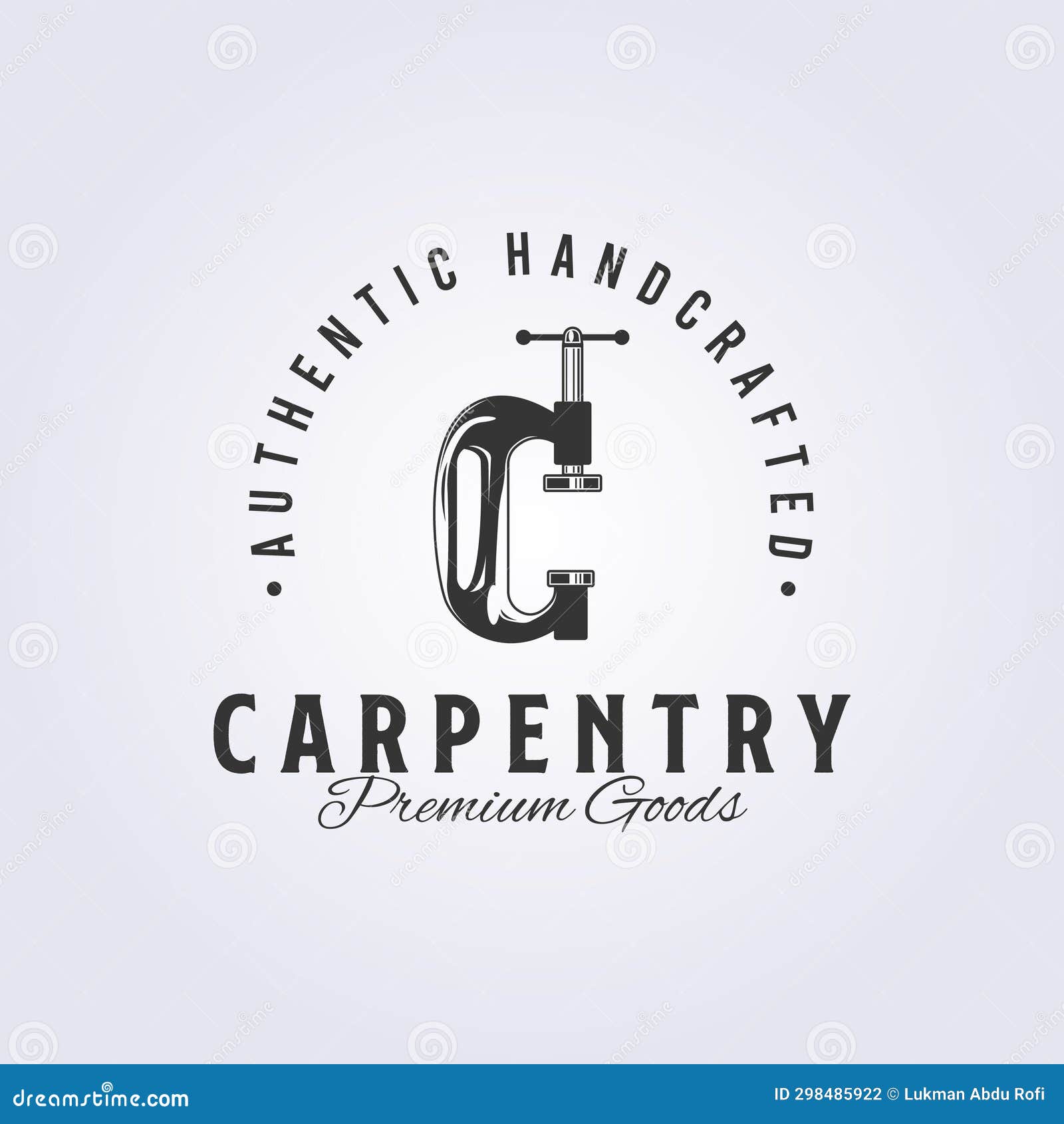 Isolated C-clamp Logo, Vintage Carpenter Vector Illustration Design ...