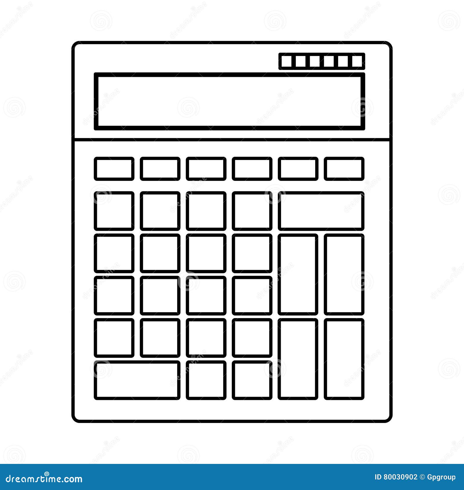 Isolated calculator design stock vector. Illustration of mathematical ...