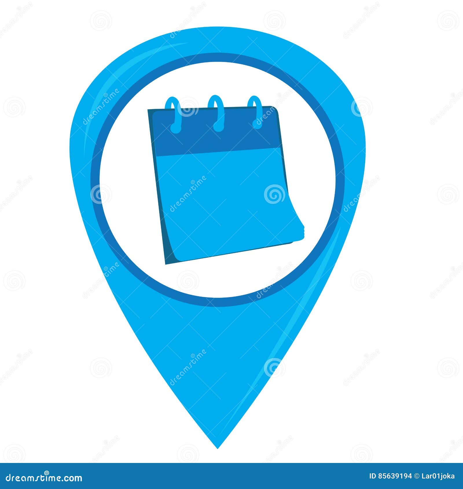 Isolated calendar pin stock vector. Illustration of office - 85639194