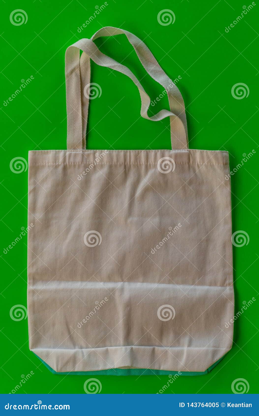Isolated Calico Bags on a Green Backdrop Stock Image - Image of canvas ...