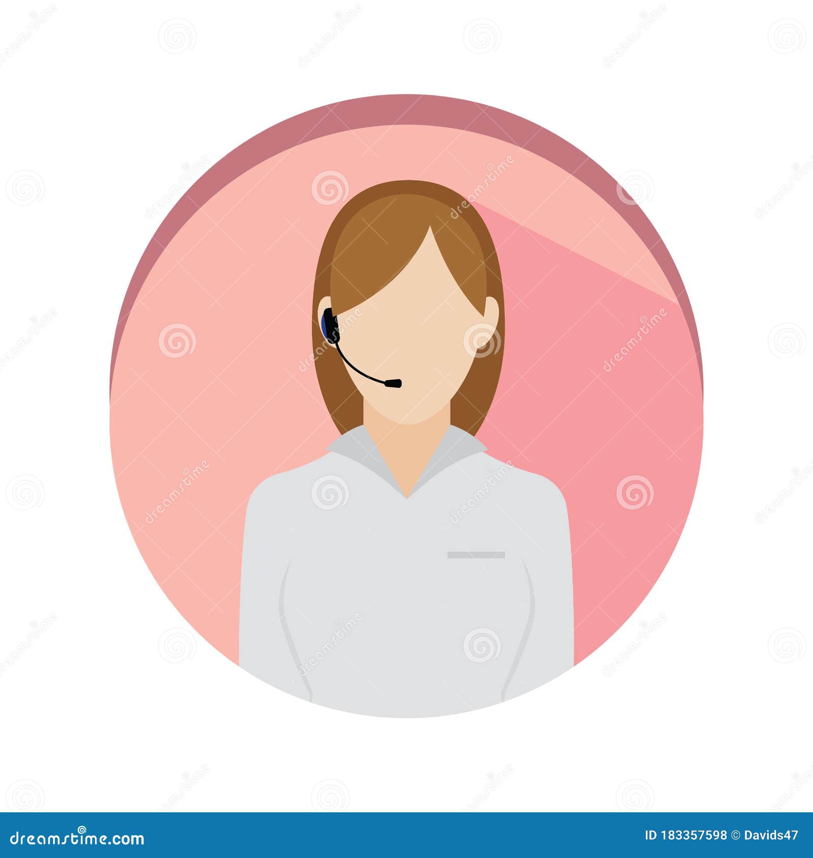 Isolated Call Center Agent Icon Stock Vector - Illustration of customer ...