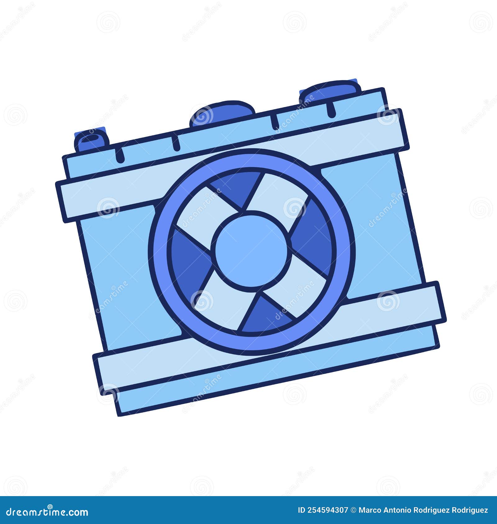 Isolated Camera Beach Vector Illustration Stock Vector - Illustration ...