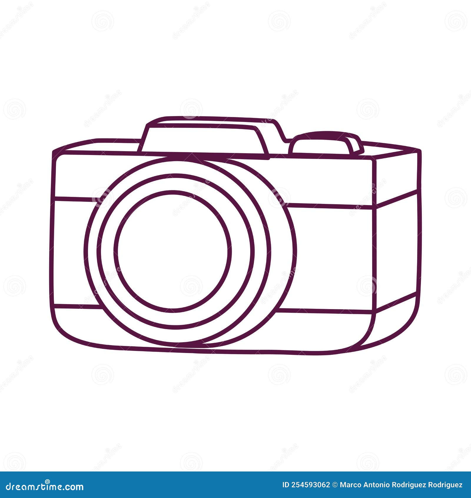 Isolated Camera Draw Beach Vector Illustration Stock Vector ...