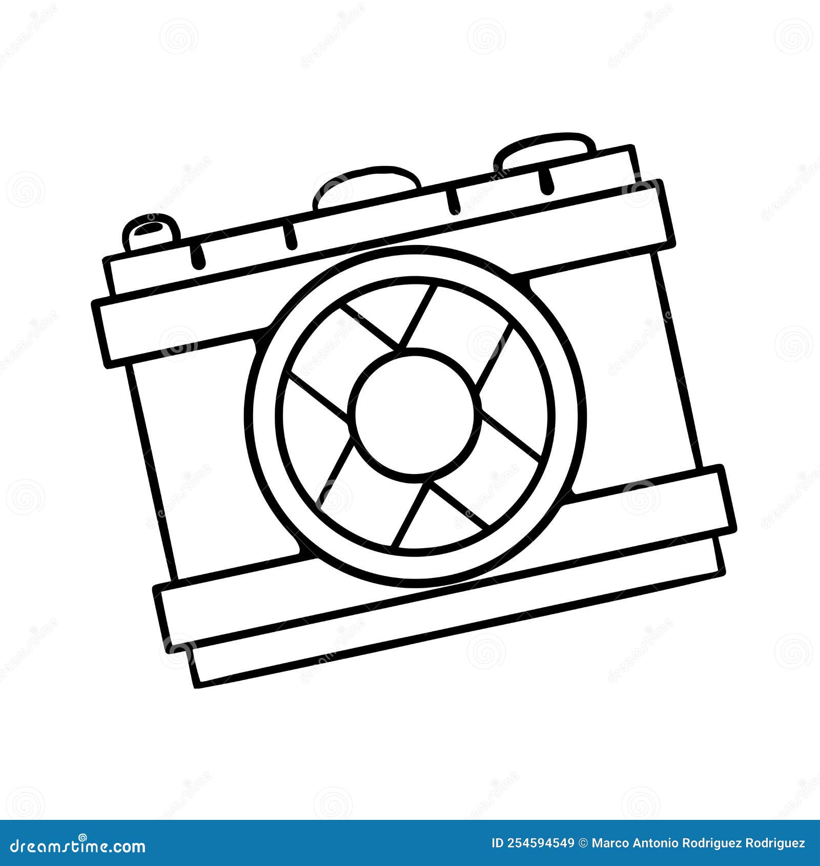 Isolated Camera Draw Vector Illustration Stock Vector - Illustration of ...