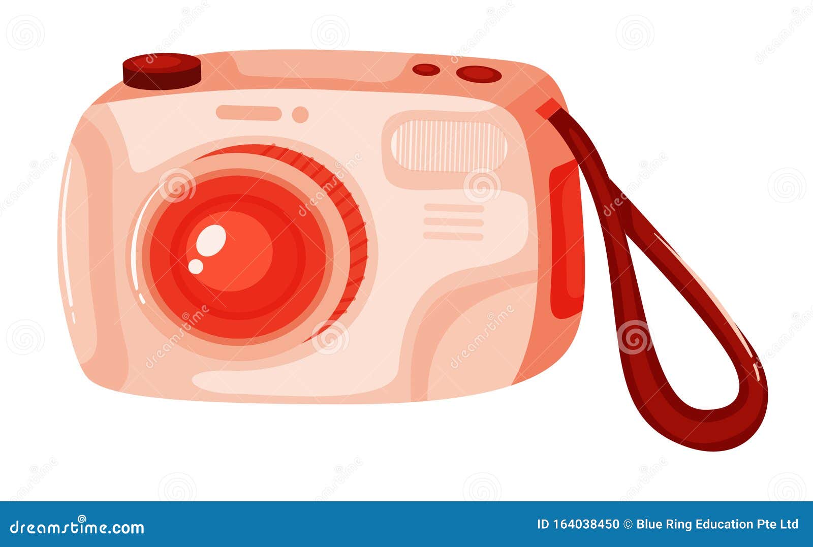 Isolated Camera in Red Color Stock Vector - Illustration of device ...