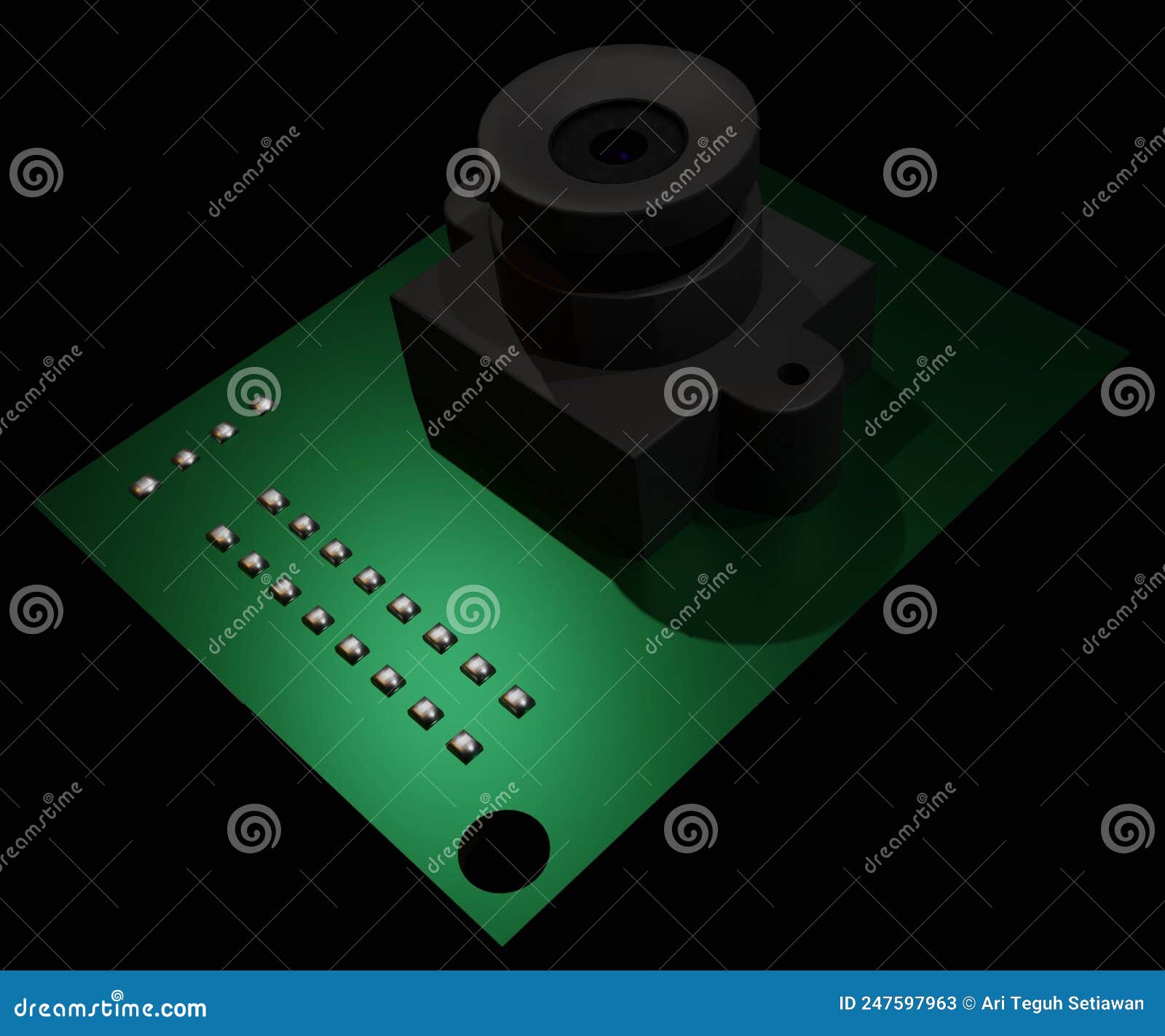 Isolated Camera Structure Module 3d Rendering Stock Illustration ...
