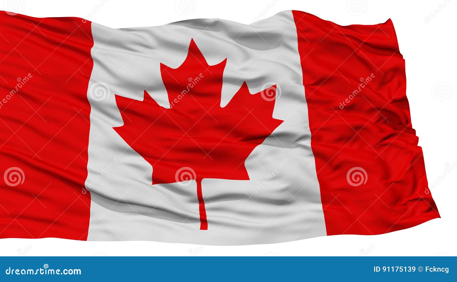 Isolated Canada Flag stock illustration. Illustration of fluttering ...