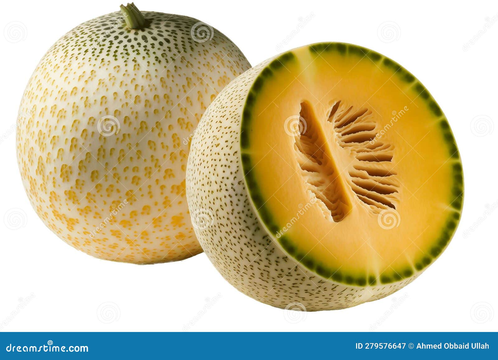 Isolated Canary Melon on Transparent Background, Generative Ai Stock ...