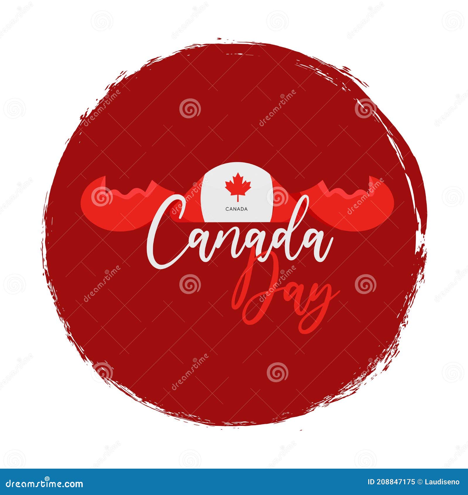 Isolated Canda day red stock vector. Illustration of element - 208847175