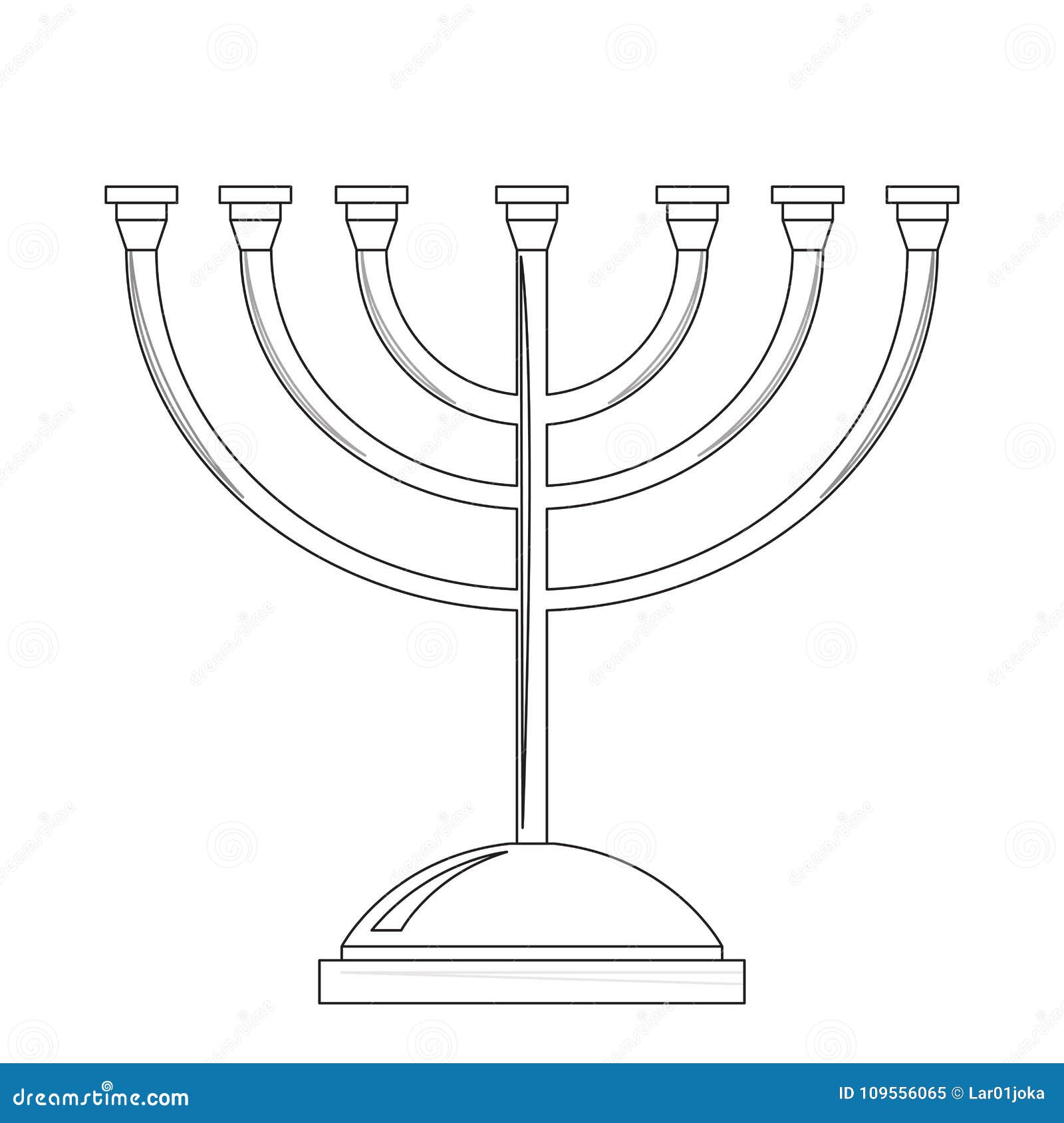 Isolated Candlestick Outline Stock Vector - Illustration of decoration ...