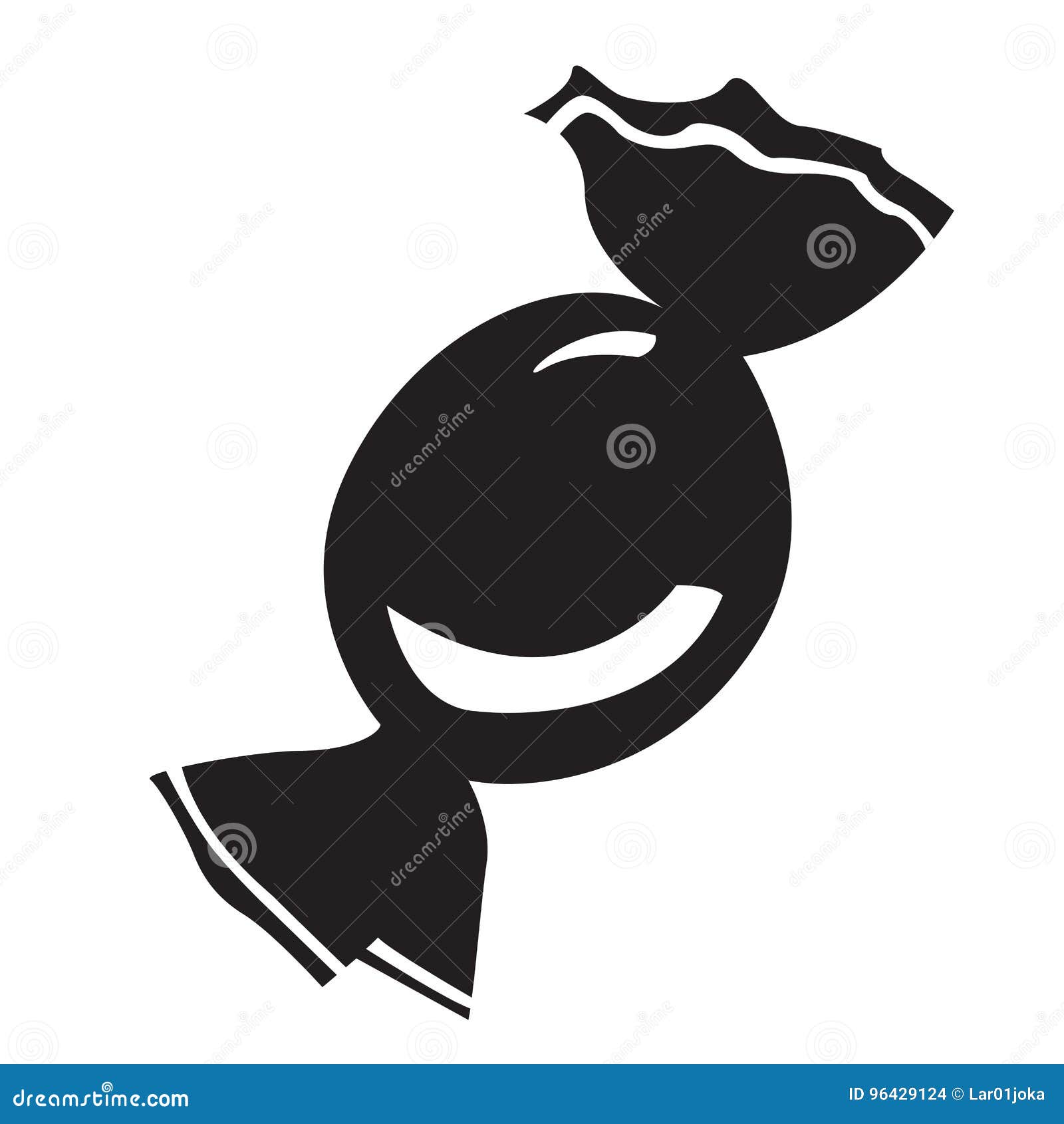 Isolated candy silhouette stock vector. Illustration of clipart - 96429124