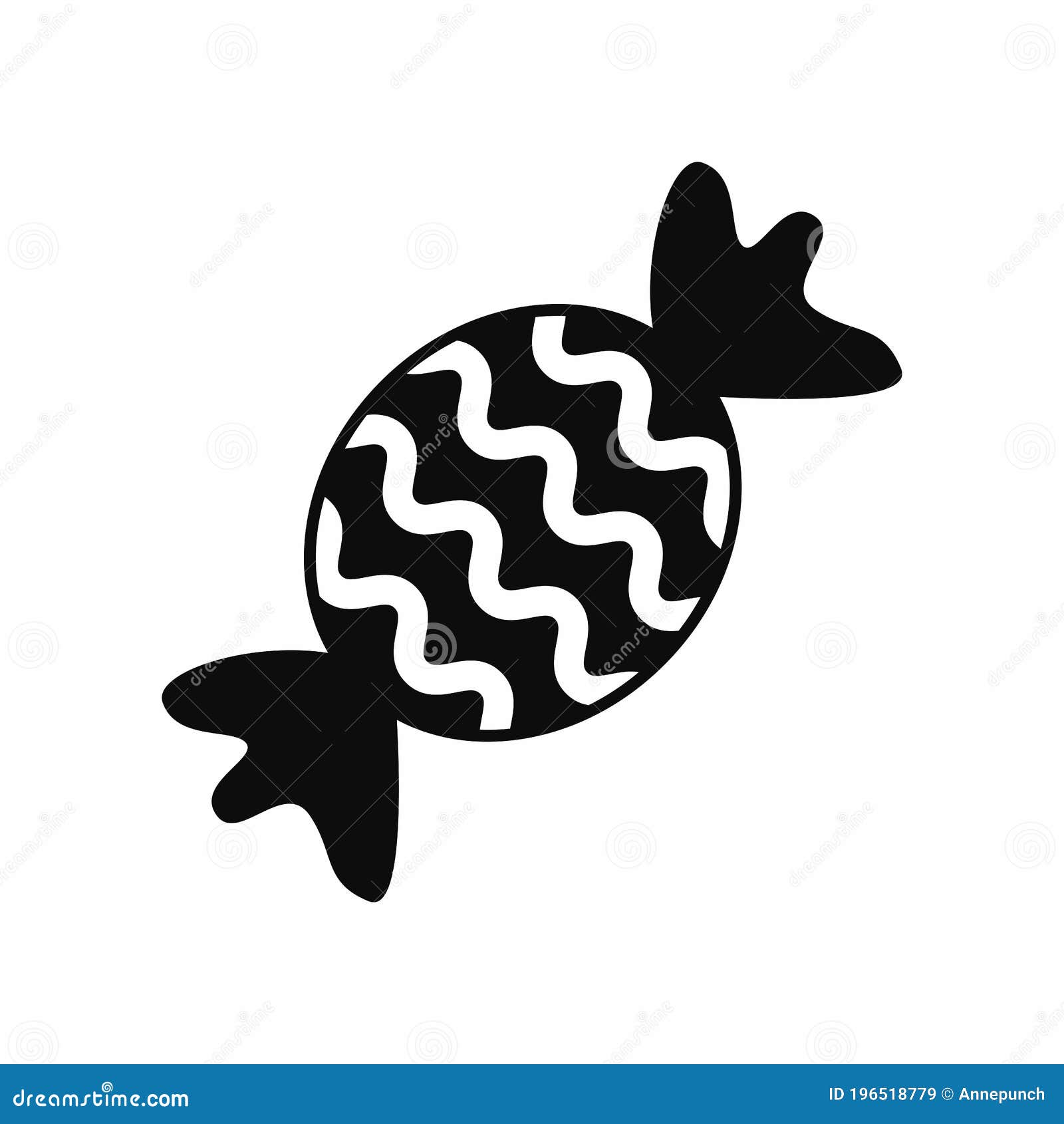 Isolated Candy in a Wrapper. Icon, Symbol, Logo Stock Vector ...