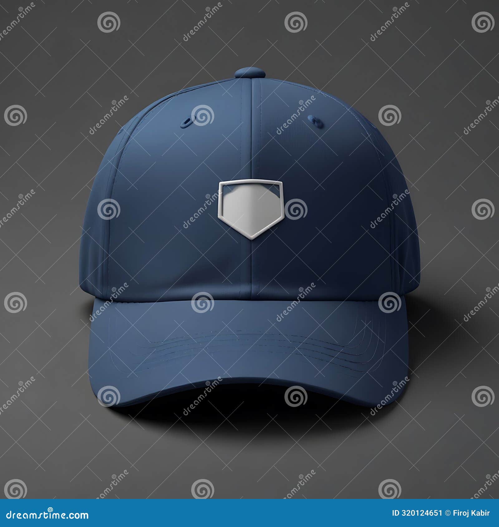 Blue Cap Mockup Gradient Background Stock Illustration - Illustration ...