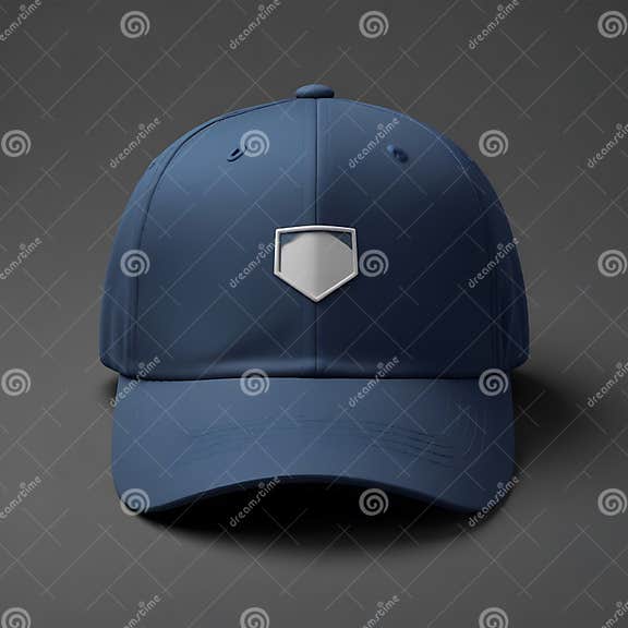 Blue Cap Mockup Gradient Background Stock Illustration - Illustration ...