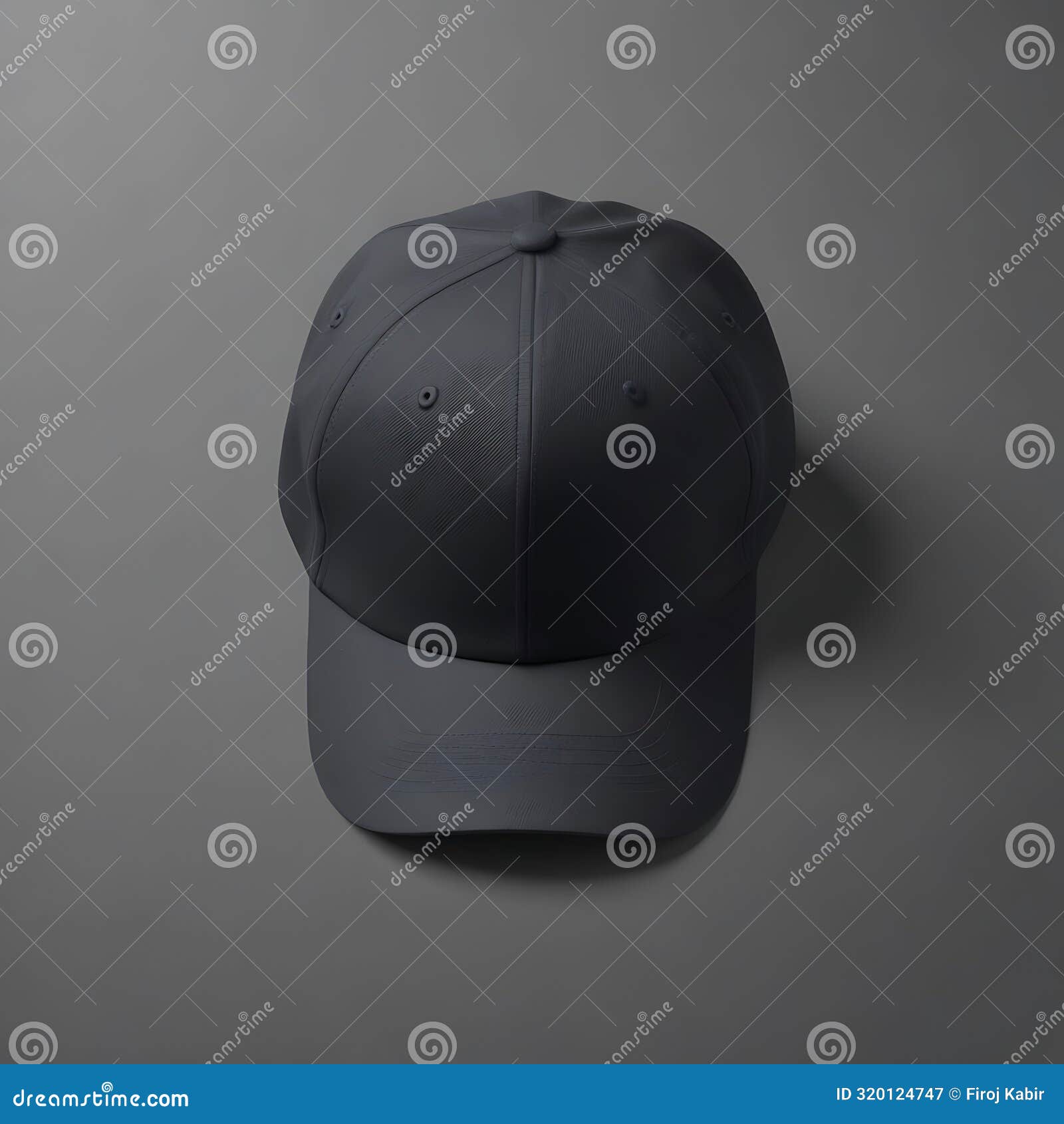 Blank Black Cap Mockup Isolated Stock Illustration - Illustration of ...