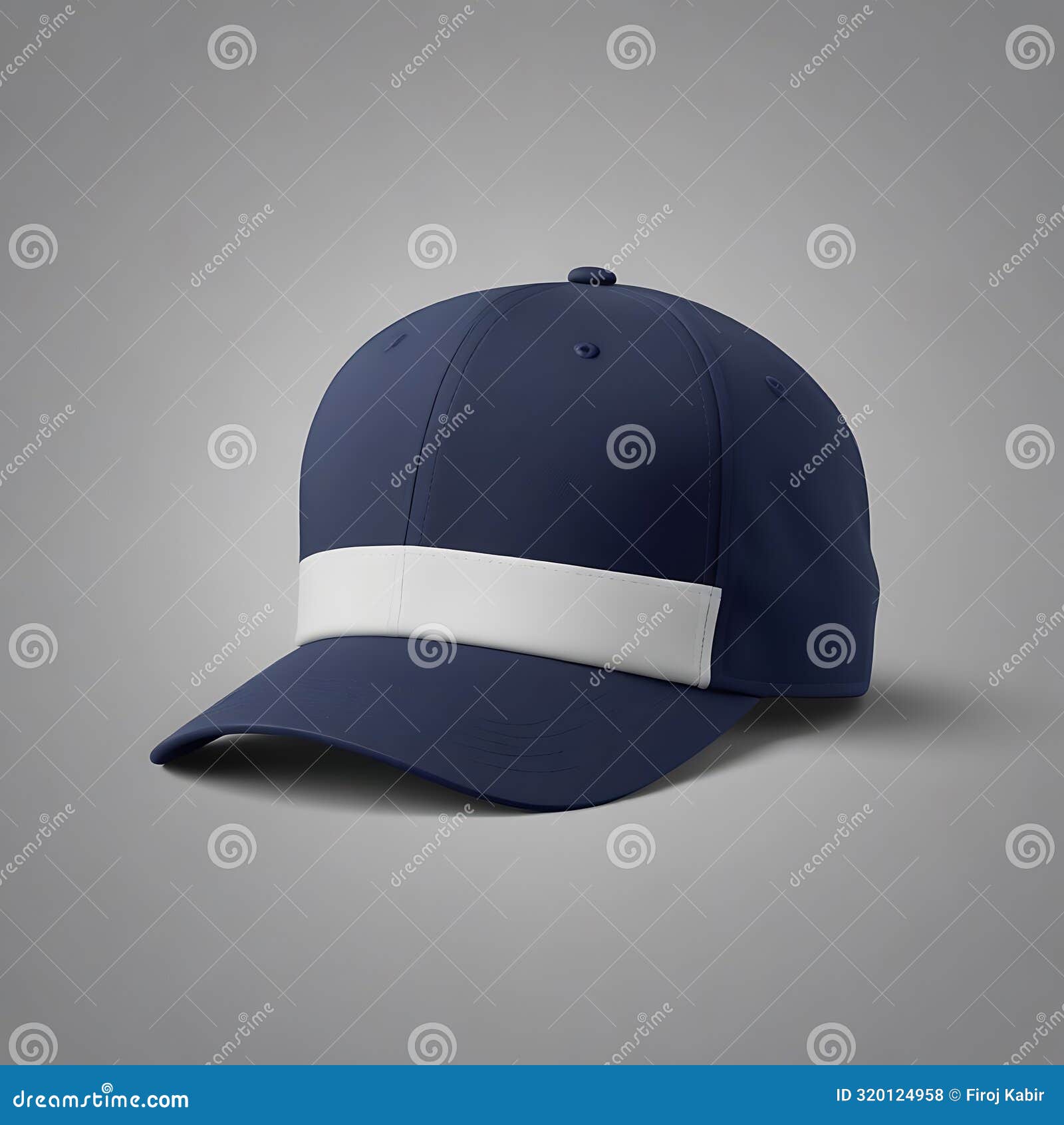 Dark Blue Cap Mockup Design Stock Illustration - Illustration of blank ...