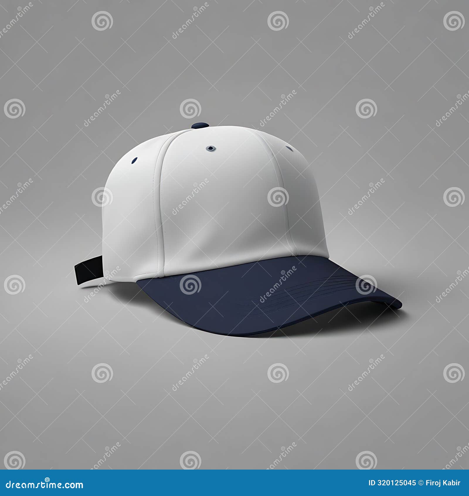 White and blue cap mockup stock illustration. Illustration of logo ...