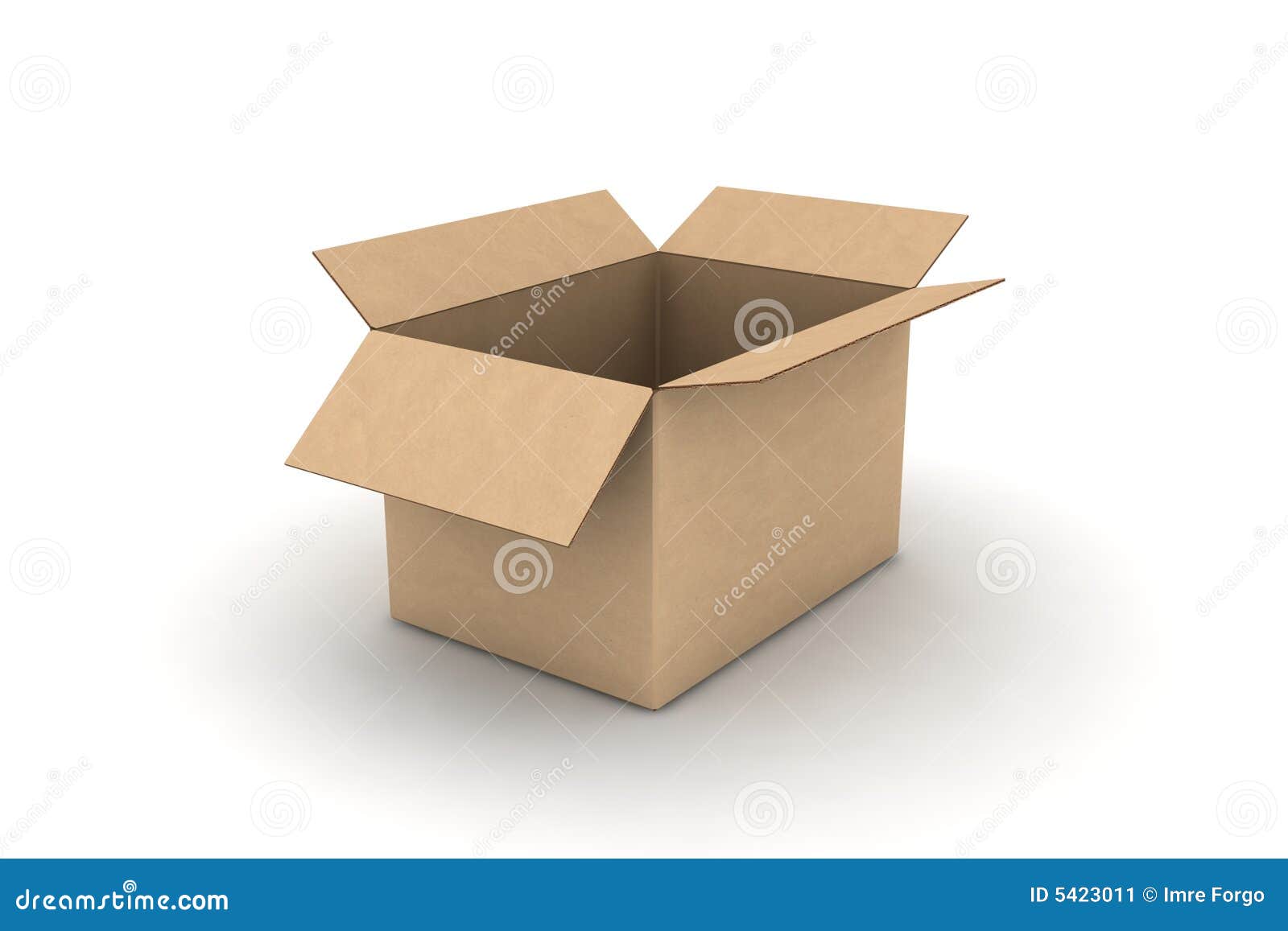 Isolated cardboard stock illustration. Illustration of render - 5423011