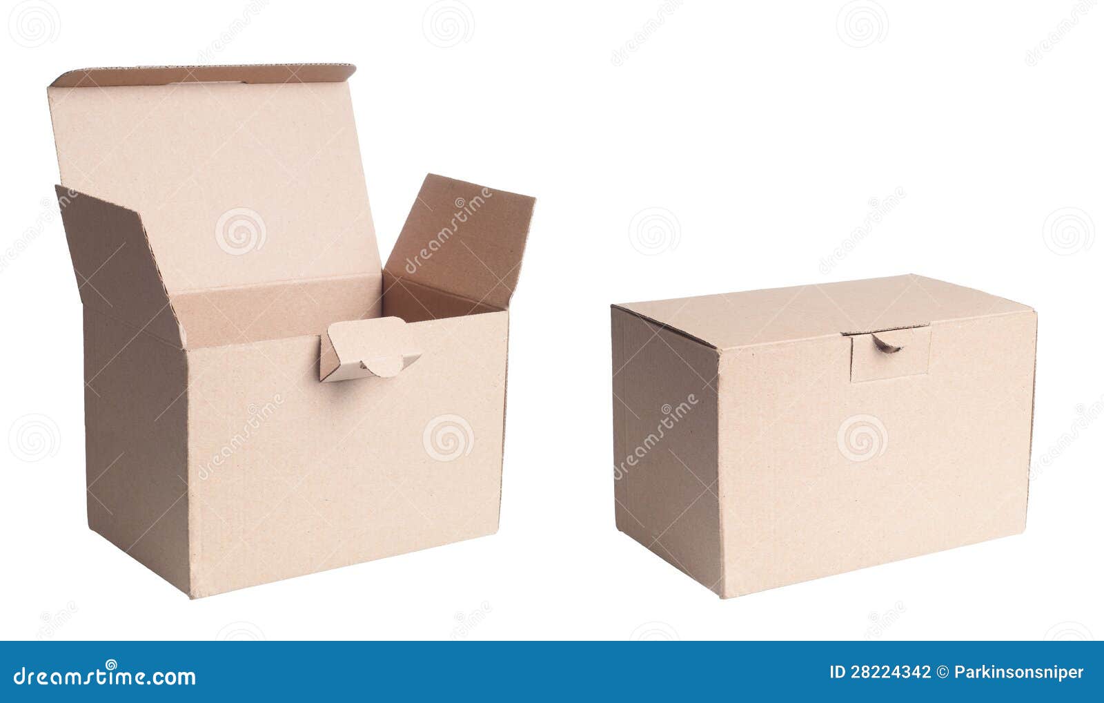 Isolated Cardboard Box stock photo. Image of white, empty - 28224342