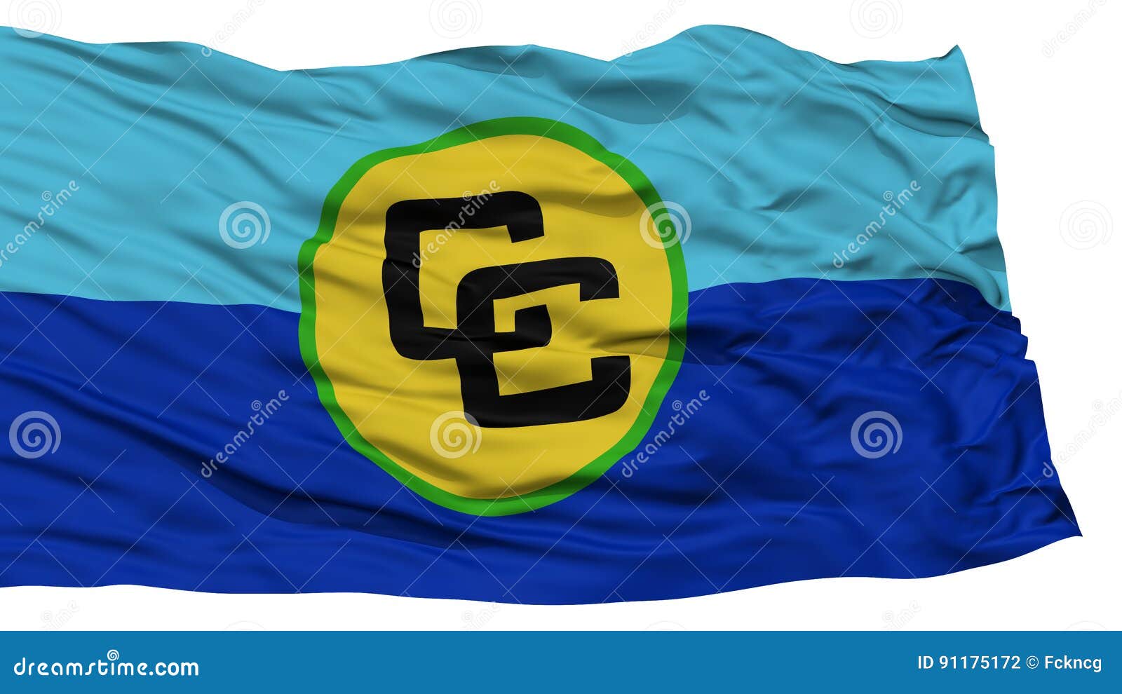 Isolated CARICOM Flag stock illustration. Illustration of symbol - 91175172