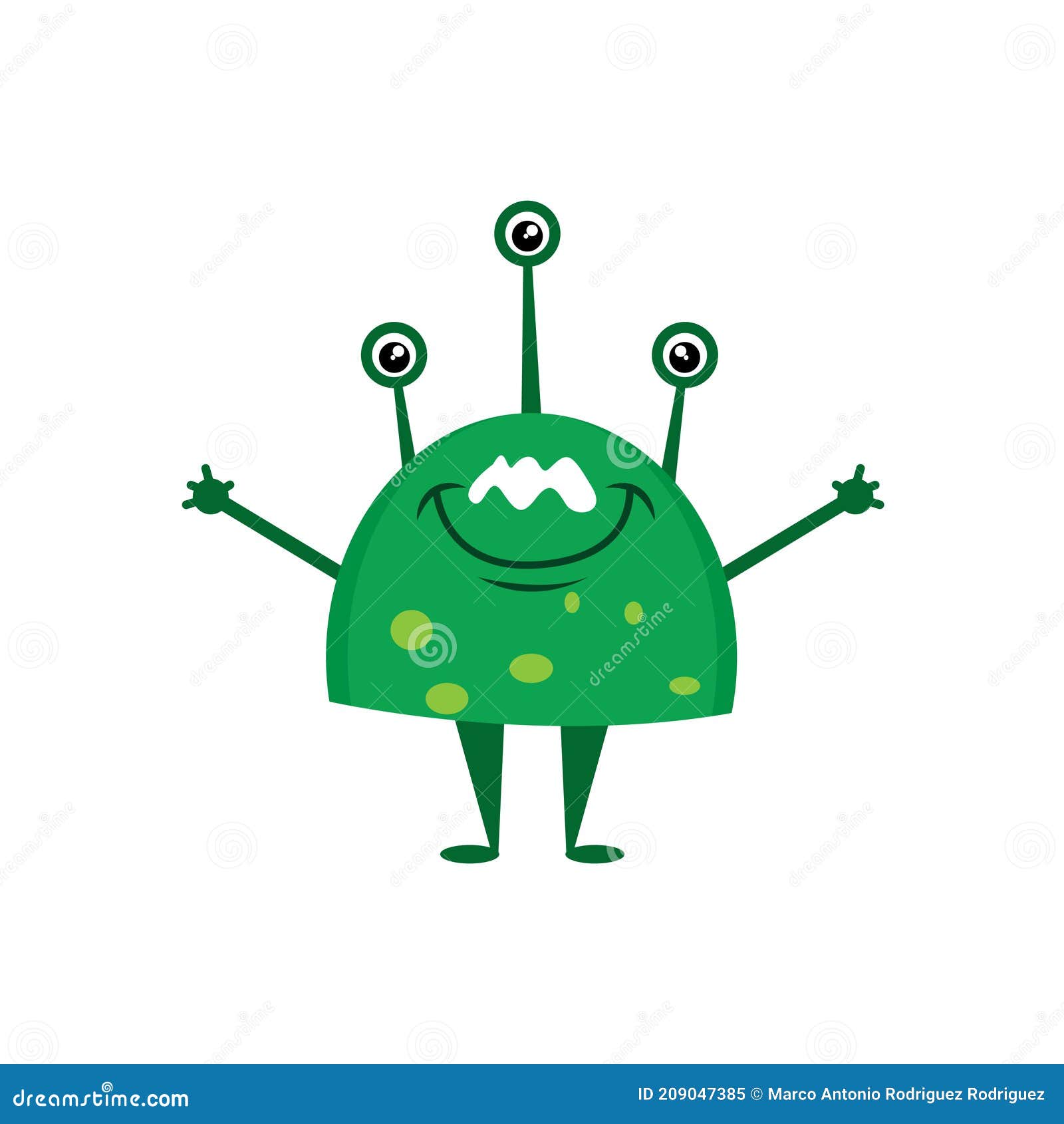 Isolated Cartoon of an Alien Stock Vector - Illustration of character ...