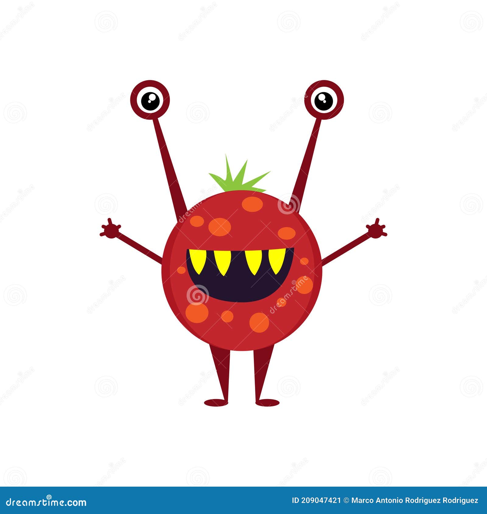 Isolated Cartoon of an Alien Stock Vector - Illustration of cute ...