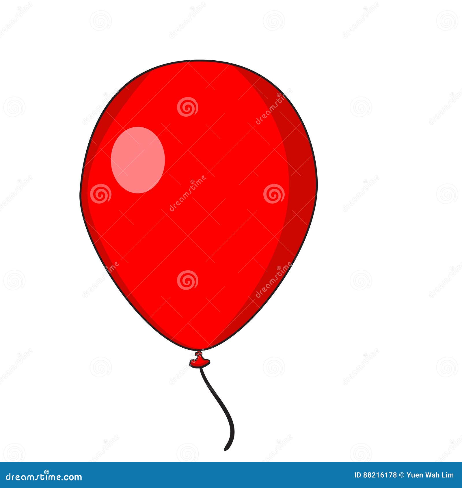 Isolated Cartoon Balloon stock vector. Illustration of rope - 88216178
