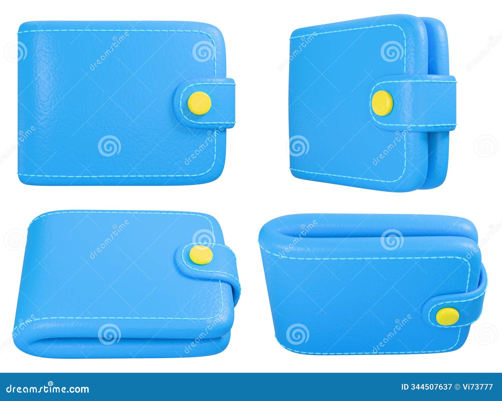 Blue Wallet With Dollar Symbol Icon Isolated On Transparent Background ...