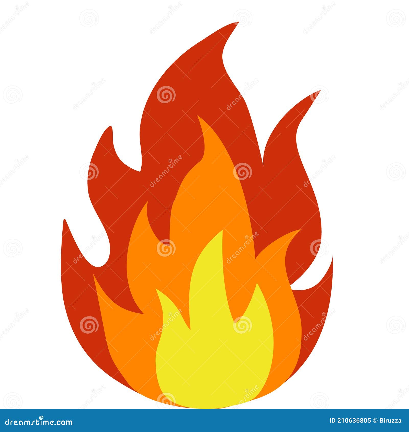 Isolated Cartoon Bonfire on White Bonfire. Vector Illustration Stock ...
