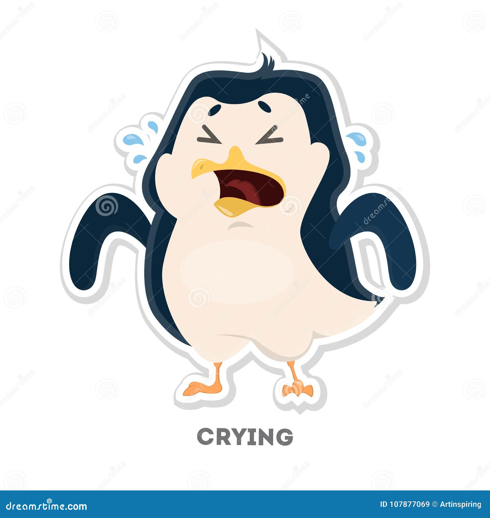Crying Penguin Cartoon