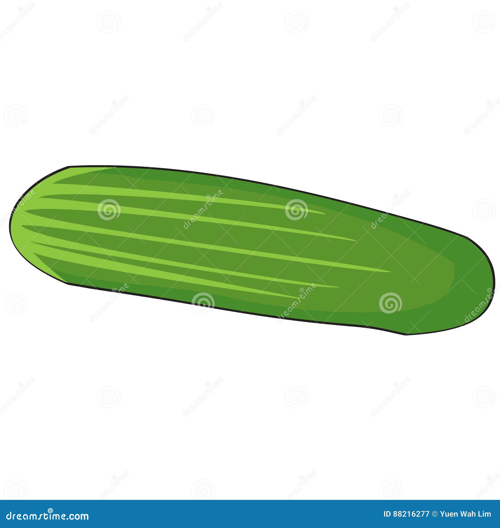 Isolated Cartoon Cucumber stock vector. Illustration of climate - 88216277